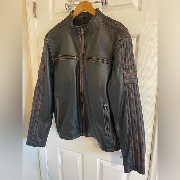 Black Rivet | Jackets & Coats | Black Rivet Antique Style Motorcycle ...